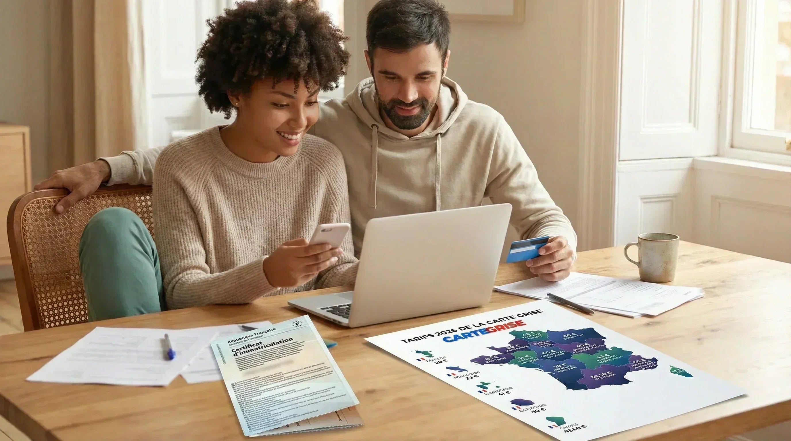 Montant carte grise 2026 : tarifs par département et calcul du prix ...